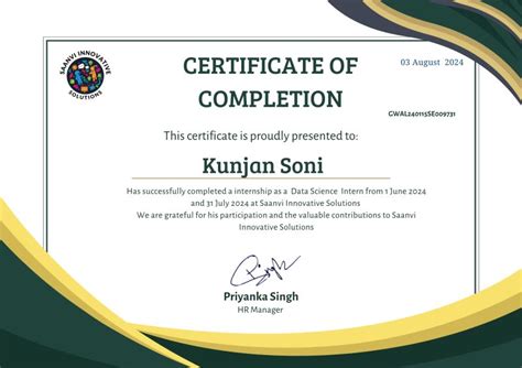 two months of learning and growth as a data science intern kunj soni posted on the topic