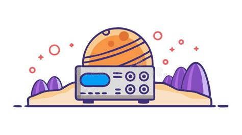 Retro Futuristic Device With Buttons Screen Tech Icon Vector Design