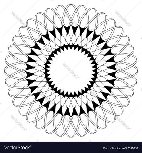 Geometric Circular Pattern Abstract Motif Vector Image