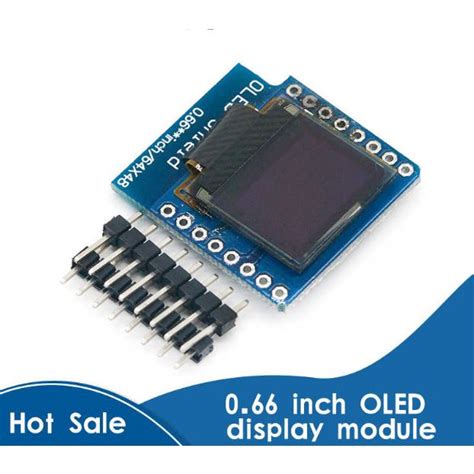 Jual 066 Inch Oled Lcd Display Shield For Wemos D1 Mini I2c Iic 64x48 Pixel Mini Esp32 Arduino