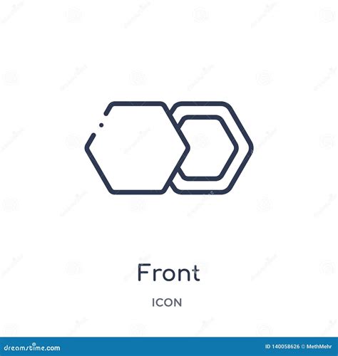 Linear Front Icon From Geometry Outline Collection Thin Line Front