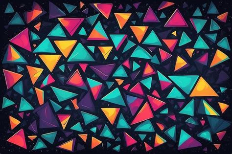 Abstract Geometric Background With Triangle Shape Pattern Premium Ai Generated Image