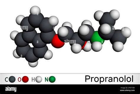 Propranolol Molecule It Is Synthetic Nonselective Beta Blocker Used