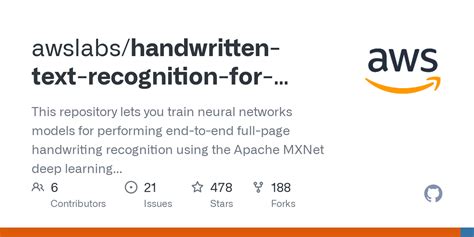 Github Awslabs Handwritten Text Recognition For Apache Mxnet This