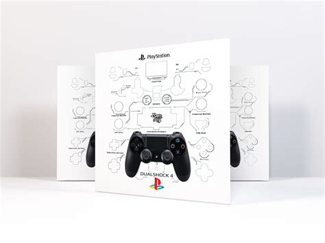 Sony Playstation Dualshock 4 Controller Teardown Template Etsy
