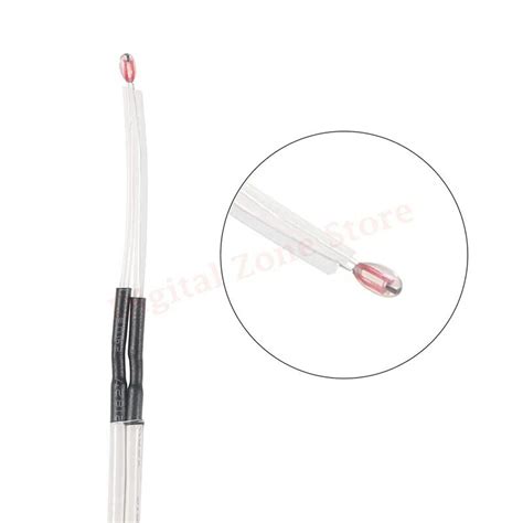 2 Packs 100k Ohm Ntc 3950 Thermistor Sensor With 1m Cable For Creality Ender 3 Ender 3 Pro Cr