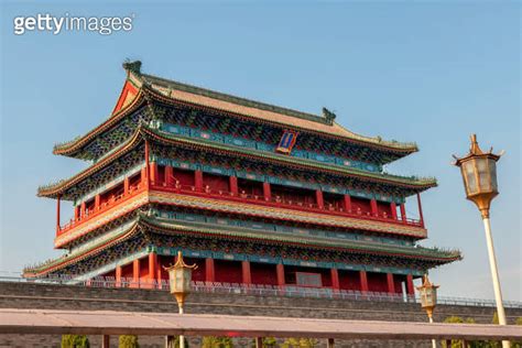 Zhengyang Gate Qian Men Near Tiananmen Square Beijing China Asia 이미지 1002168324 게티이미지뱅크