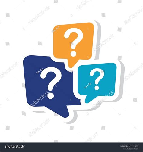 illustration exclamation question mark speech bubble stock vector