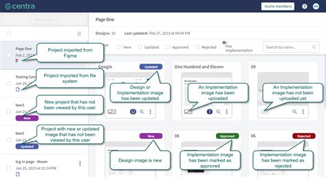 project and image status applitools centra documentation