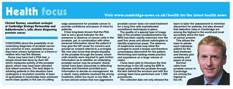 Cambridge Urology Partnership Partner Christof Kastner Discusses