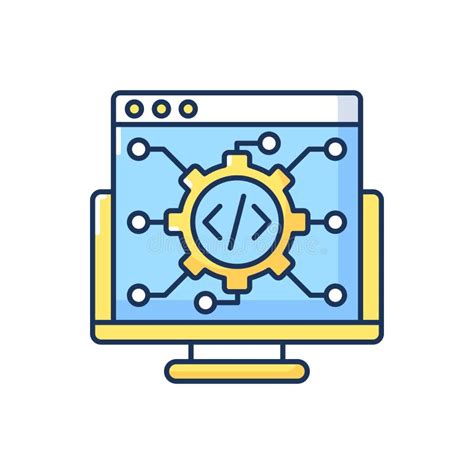 Computer Industry Concept Icon Hardware Software Development