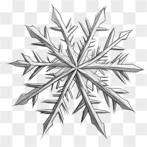 Download Black And White Snowflake Drawing Sketches Online Creative Fabrica