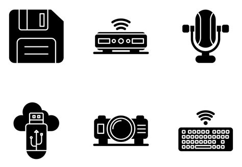 Computer And Hardware Vector Icon Set Vector Art At Vecteezy