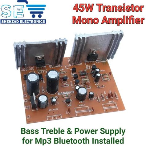 Audio Mono Transistor Amplifier Circuit Kit 45 Watts Board Daraz Pk