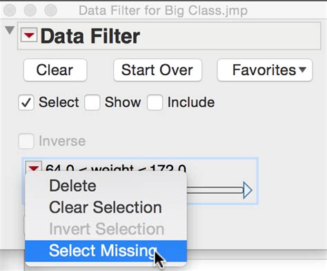 Data Filter To Select Missing Jmp User Community