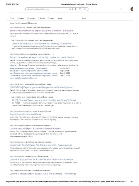 Error In Maatwebsite To Export Excel File In Laravel Laracasts Download Free Pdf Microsoft