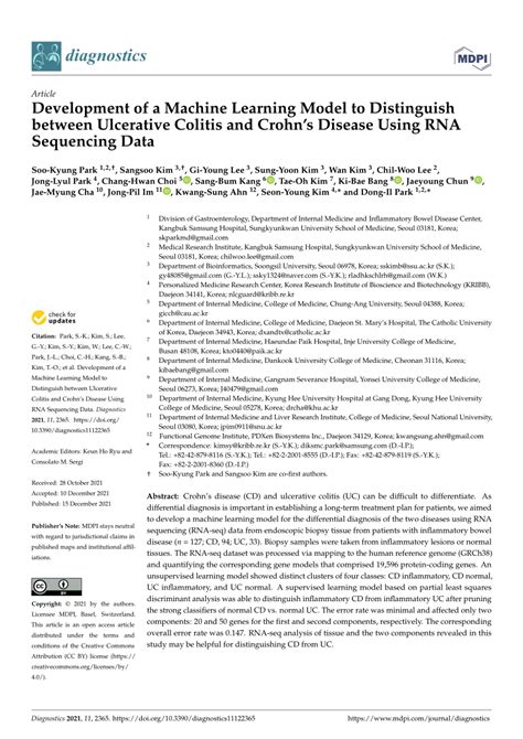 Pdf Development Of A Machine Learning Model To Distinguish Between