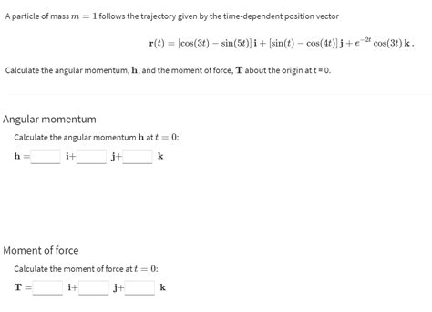 Solved A Particle Of Mass M Follows The Trajectory Given Chegg