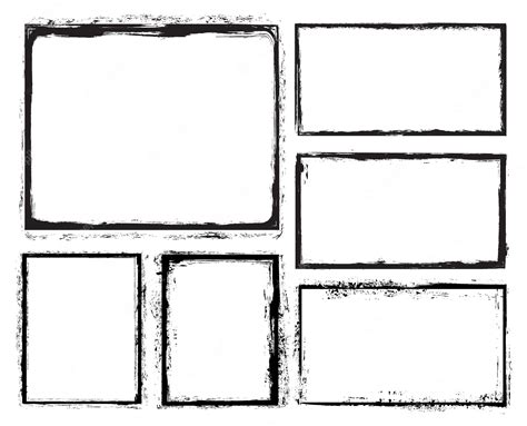 Premium Vector Set Of Grunge Border Frames