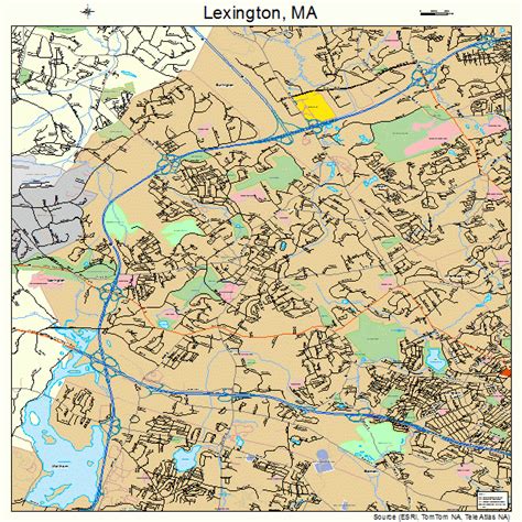 Lexington Massachusetts Street Map 2535250
