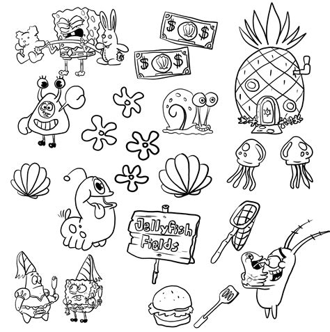 Pin By Marion Snyder On Small Tattoo Ideas Spongebob Tattoo Flash