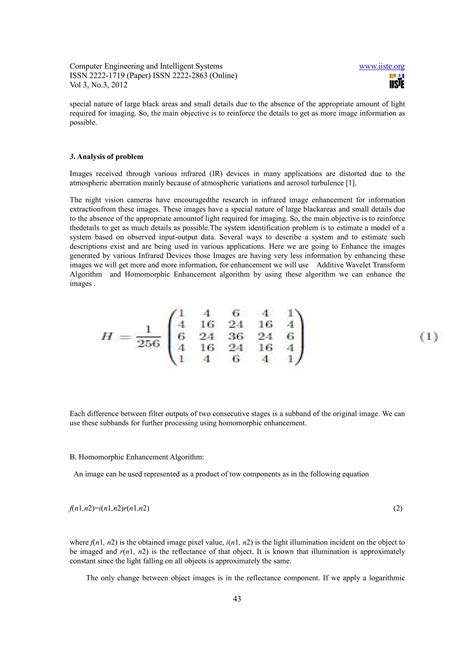 Infrared Image Enhancement Using Wavelet Transform Pdf