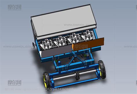 吊篮式油菜移栽机3D模型 机械工具模型下载 摩尔网CGMOL