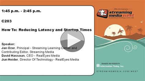 Video Reducing Latency And Startup Times The Broadcast Knowledge