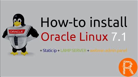 How To Install Oracle Linux 71 Static Ip Lamp Server Webmin Admin Panel Youtube