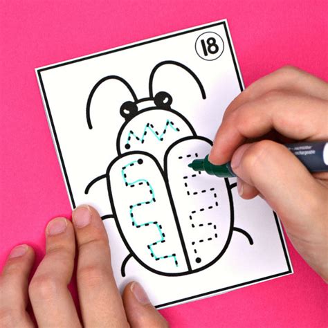 Bug Pre Writing Tracing Cards Frogs And Fairies