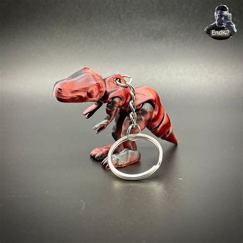 3d Printable Tiny T Rex Keychain By Endk7