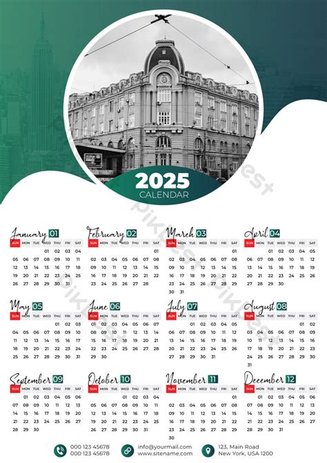 ภาพปฏิทินประจำปี 2568 สำหรับธุรกิจ เทมเพลต แบบ Eps ดาวน์โหลดฟรี Pikbest