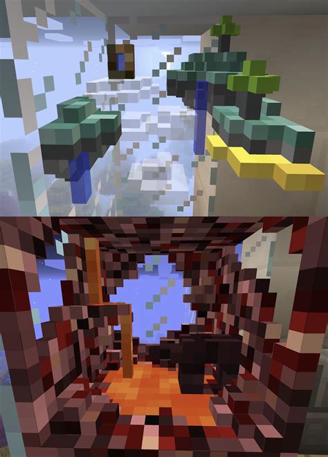 Made Miniature Nether And Aether With Chisels And Bits Mod R Minecraft