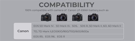 Best Canon LP E6NH Battery KENTFAITH