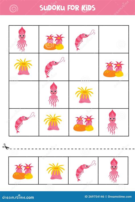 Sudoku Cute Flower Coloring Sudoku With Flowers Cartoon