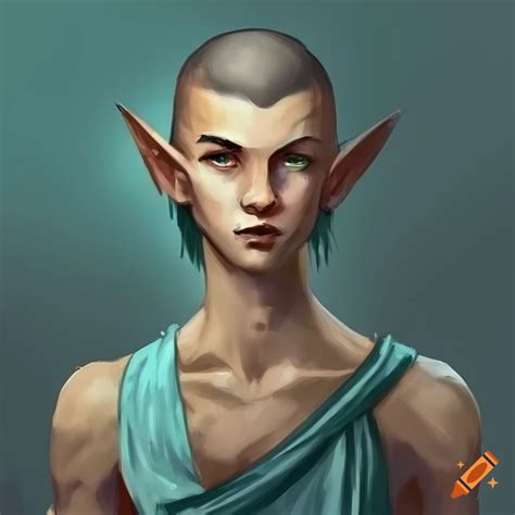 Young Wood Elf Monk Capable Of Projecting His Soul With A Unique Appearance On Craiyon