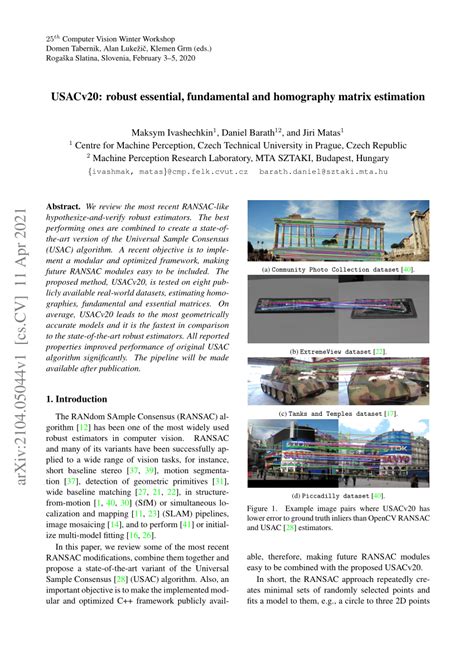 pdf usacv20 robust essential fundamental and homography matrix