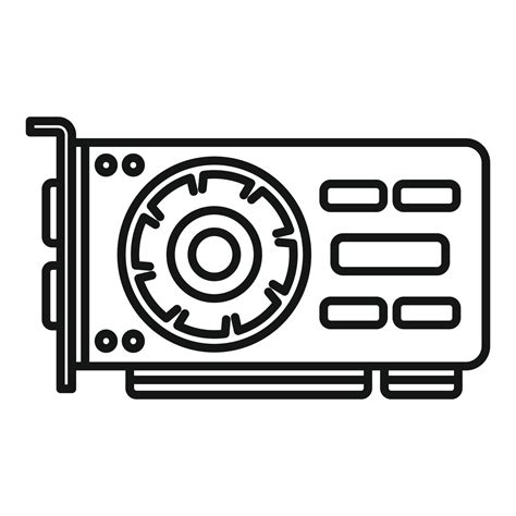 Pci Gpu Card Icon Outline Vector Pc Video Vector Art At Vecteezy
