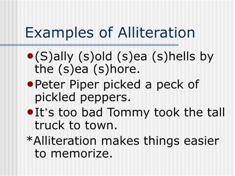 Alliteration Alliteration