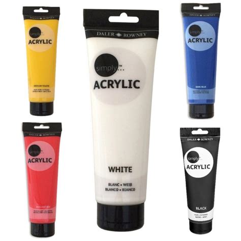 Daler Rowney Simply Large Acrylic Paints 250ml Tubes