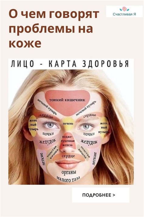 О чем говорят проблемы на коже Карта лица в 2021 г Здоровье Факты о здоровье Лицо