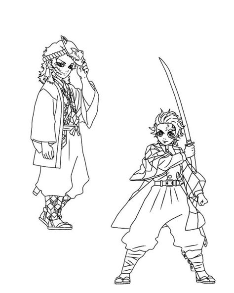 Tanjiro Coloring Pages Coloringlib