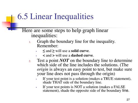 Ppt 6 1 Solving Linear Inequalities In One Variable Powerpoint Presentation Id 6111208