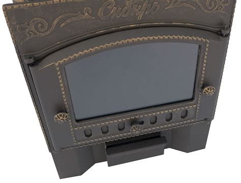 Чугунная банная печь Сибирь 24 с каминной топочной дверцей в Новосибирске