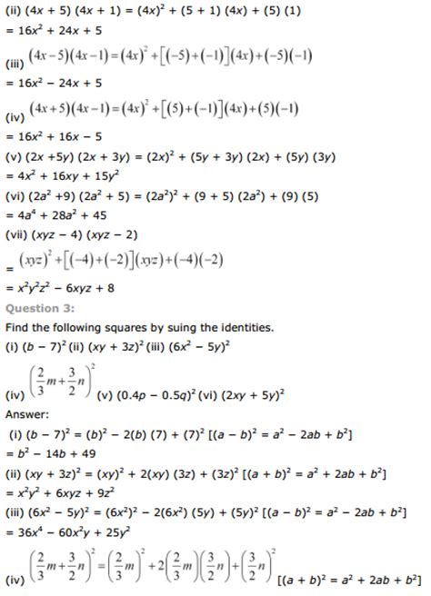 Ncert Text Book Solutions Ncert Solutions For Class 8th Maths Chapter 9 Algebraic Expressions