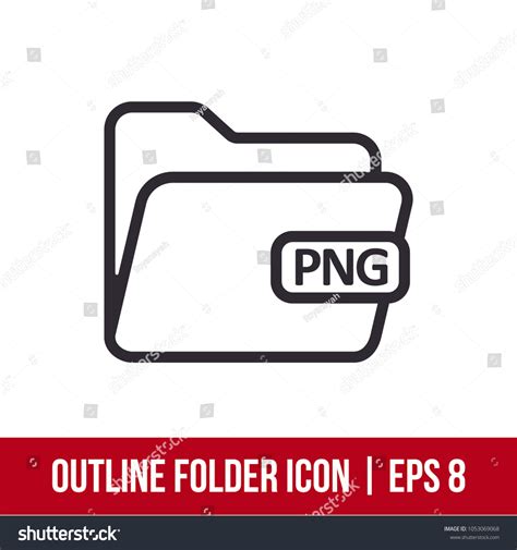 Outline Folder Icon Stock Vector Royalty Free 1053069068 Shutterstock