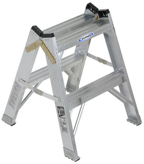Werner T372 2 Aluminum Twin Stepladder 300 Lb Rating