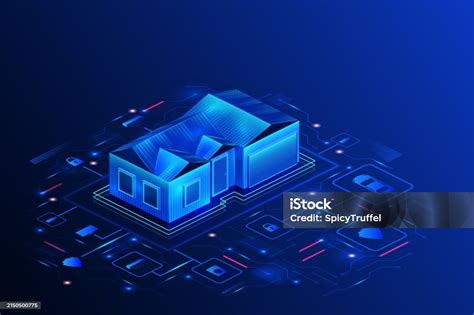 스마트 홈 기술 Iot 배너를 구축합니다 인터넷 네트워크를 통한 자동화 된 집 보안 및 어플라이언스 관리 시스템 아키텍처 자동화 제어 인포그래픽 벡터 배경 집에 대한 스톡