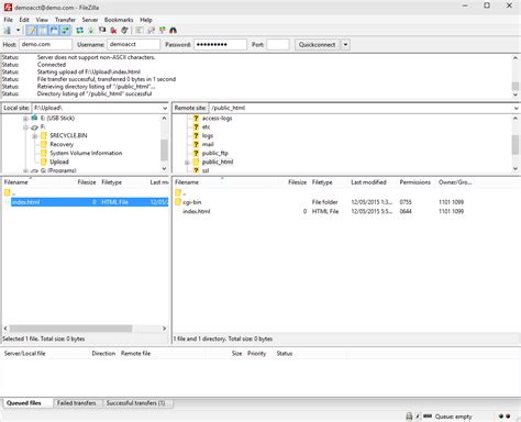 irish web servers how do i upload my site in filezilla