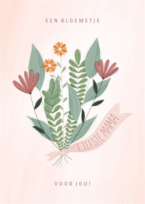 Moederdagkaart Een Bloemetje Voor Jou Kaartje2go
